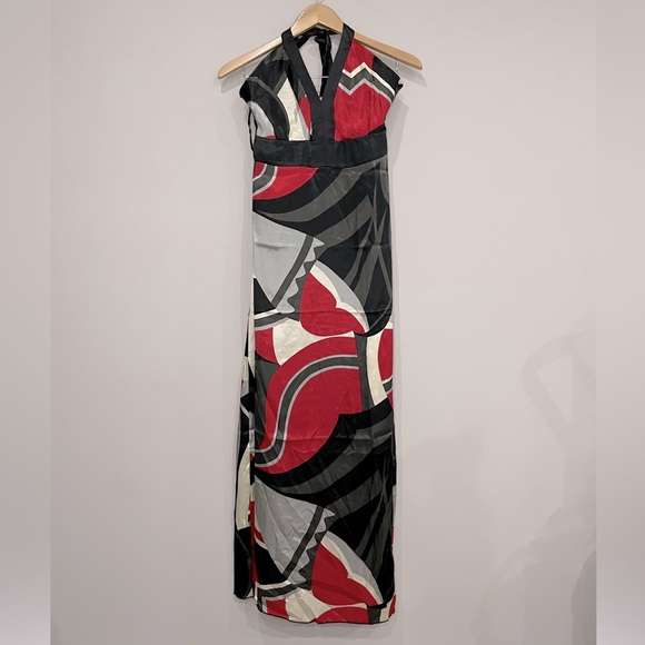 MKM Designs | Dresses | Mkm Designs Halter Abstract Maxi Dress | Poshmark